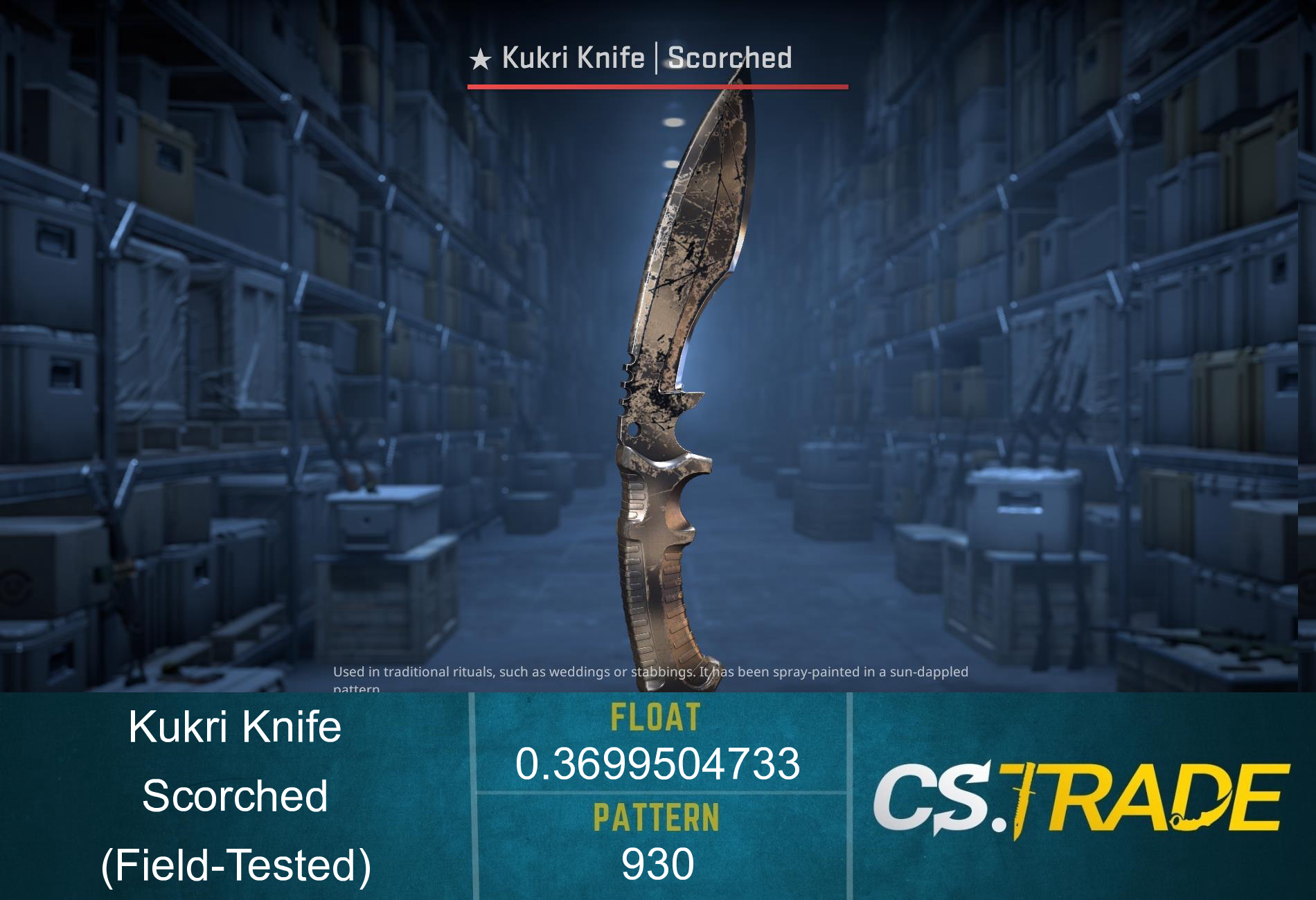 Kukri Knife | Scorched ⭐️ CS2 Skin Kukri Knife | Scorched ⭐️ CS2 Skin