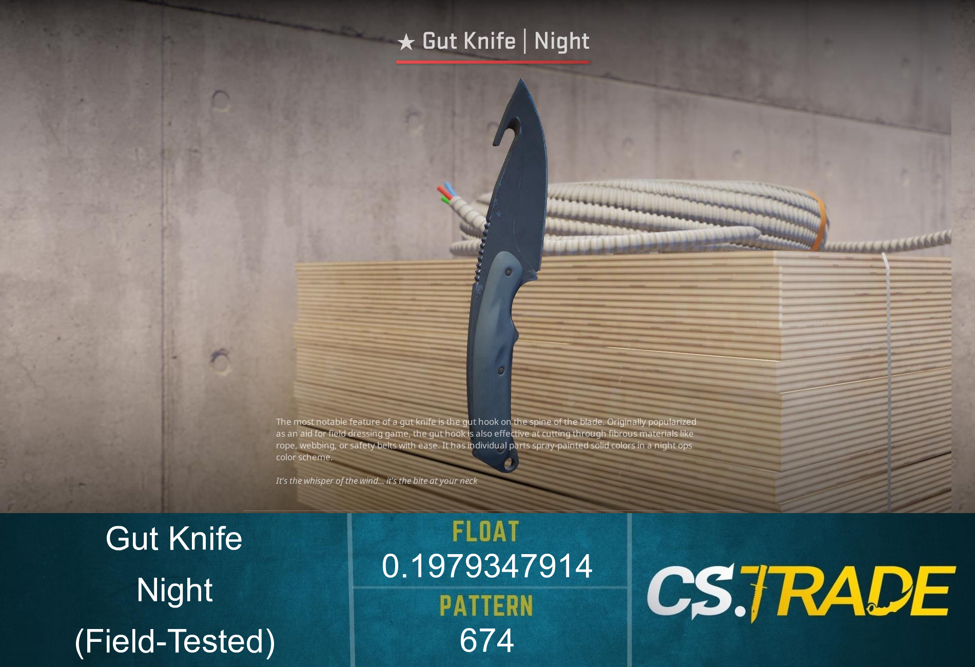 Gut Knife | Night ⭐️ CS2 Skin