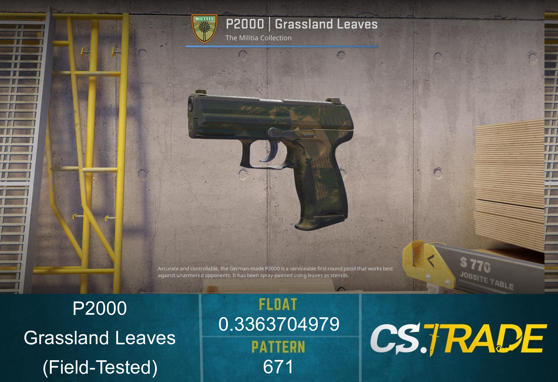 P2000 | Grassland CS:GO & CS2 Skin - CS.TRADE Wiki