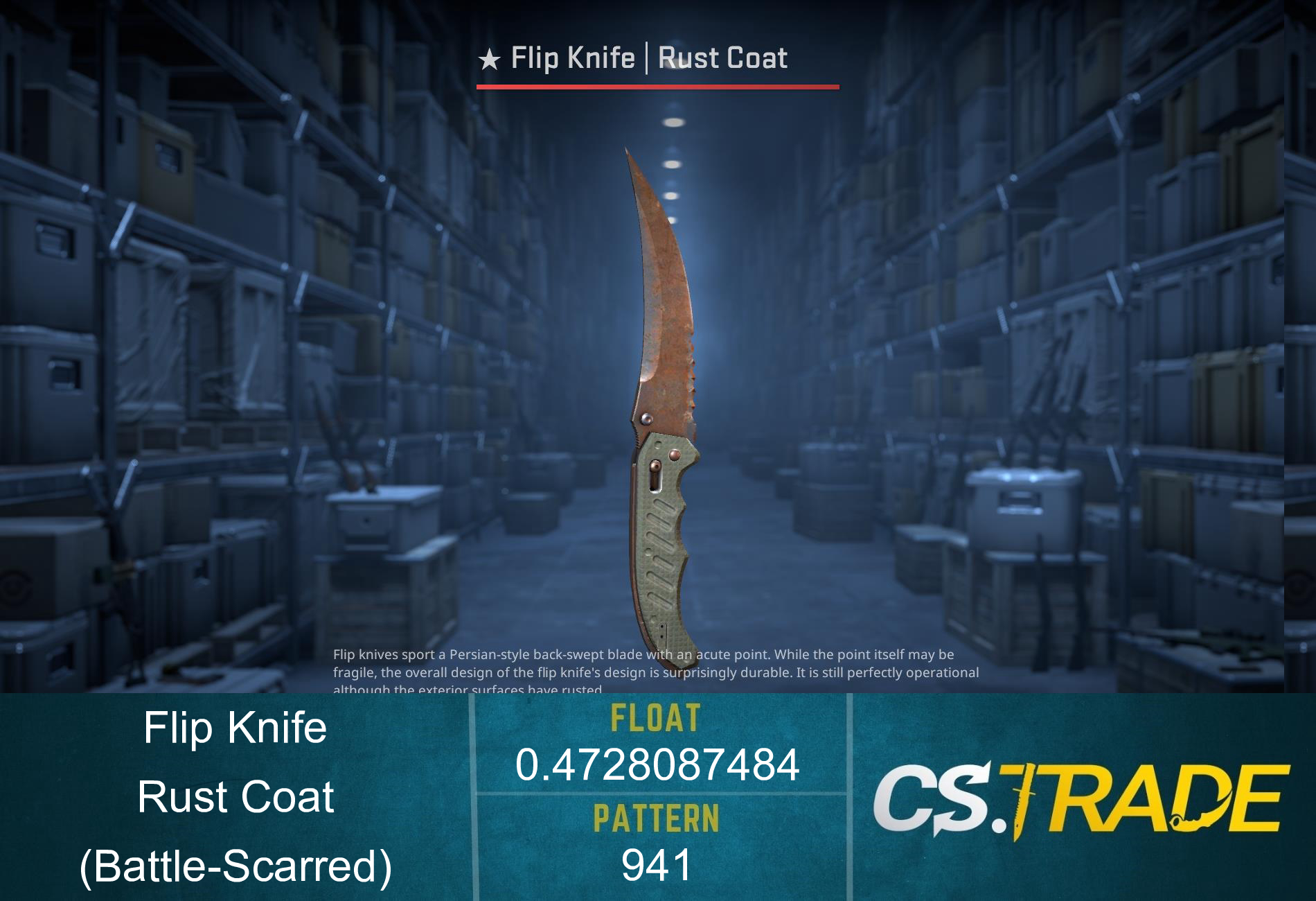 Flip Knife | Rust Coat CS:GO & CS2 Skin - CS.TRADE Wiki